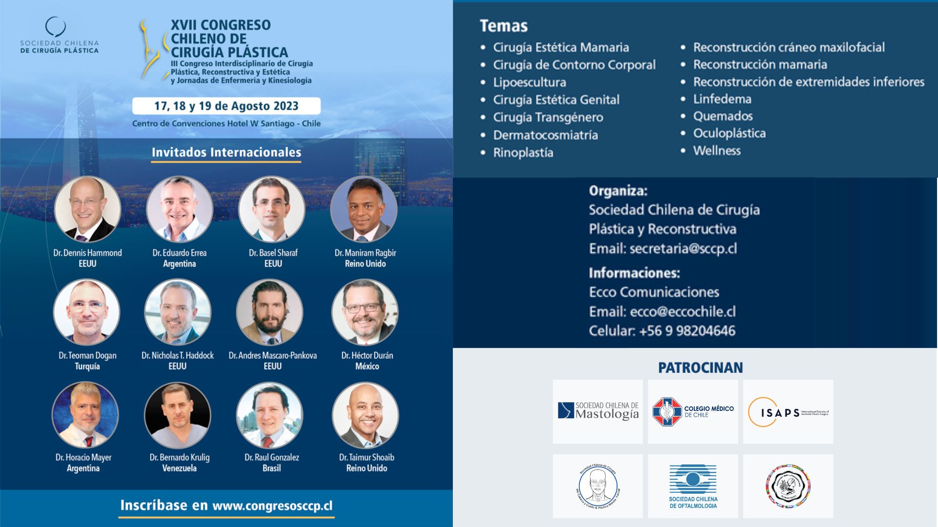 XVII Congreso Chileno de Cirugía Plástica | Colegio Médico